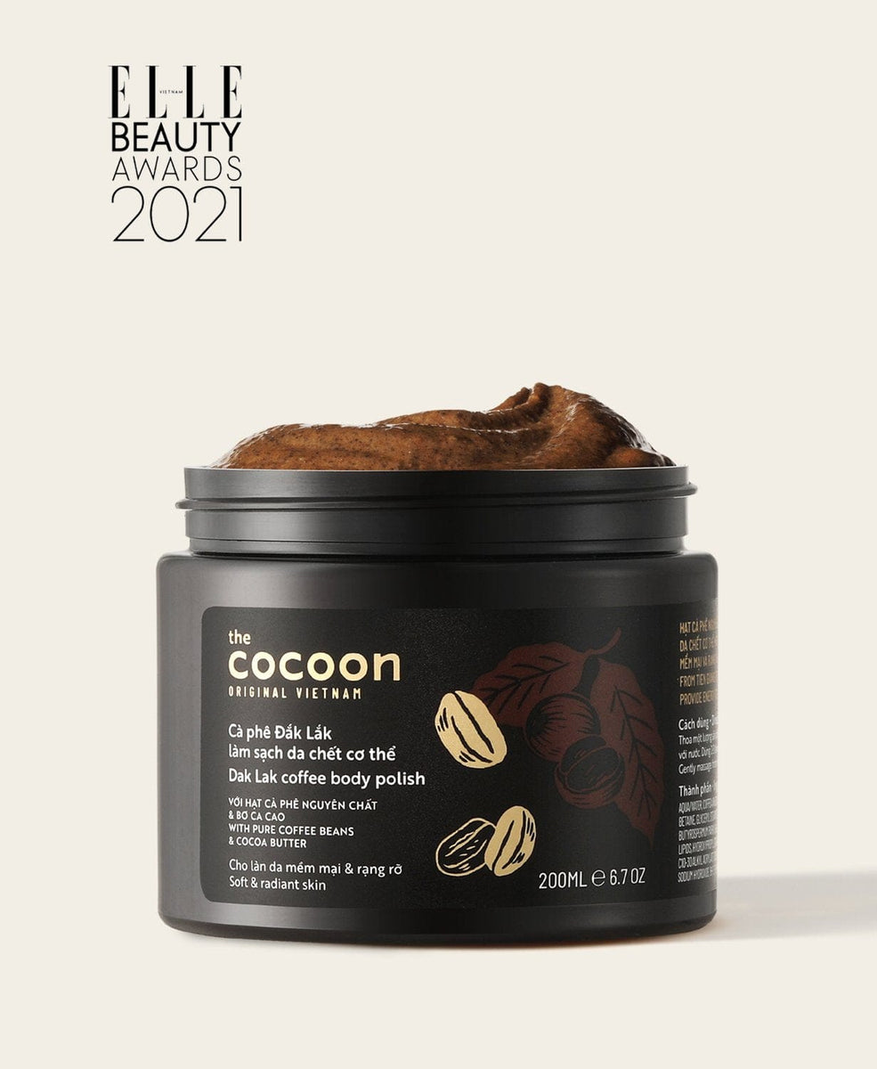 COCOON DAKLAK COFFEE BODY POLISH 200ml - Cà Phê Đắk Lắk Làm Sạch Da Ch